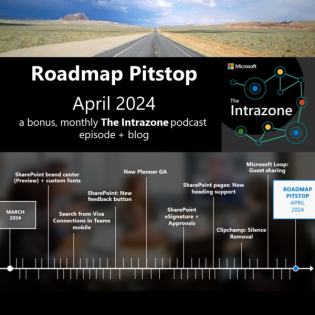 SharePoint roadmap pitstop April 2024 ~ The Intrazone by Microsoft 365 Podcast